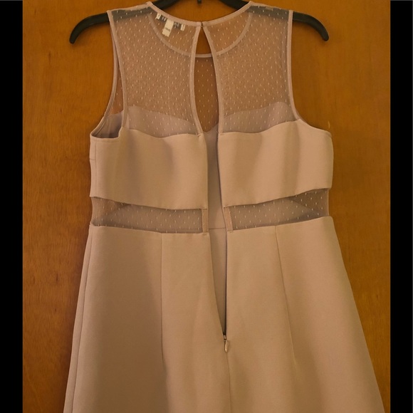 Express | Dresses | Blush Dress With Mesh Cutouts | Poshmark